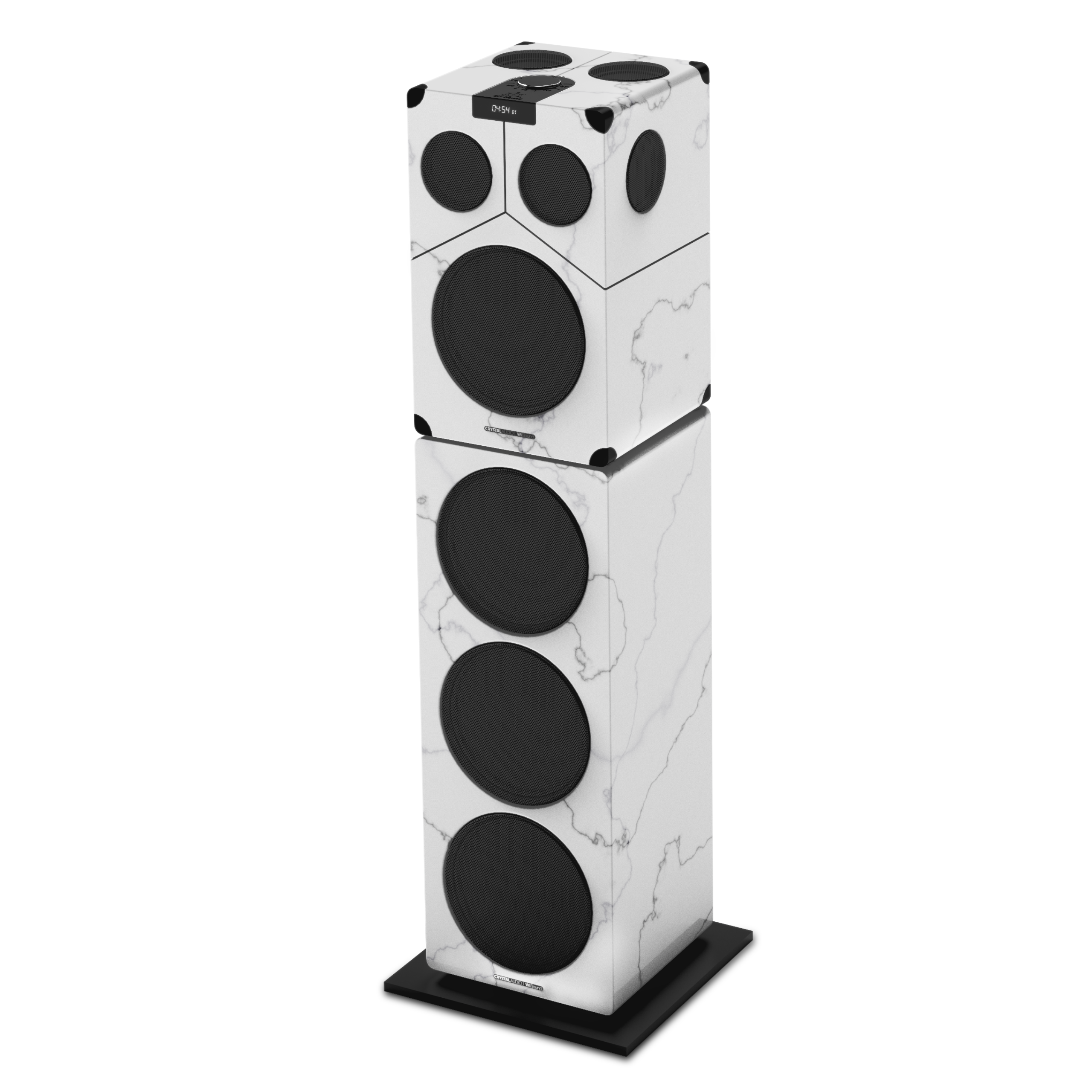 3D-Tower 6 w | 3D Sound System with 4x6.5" woofers, White Marble finish ...